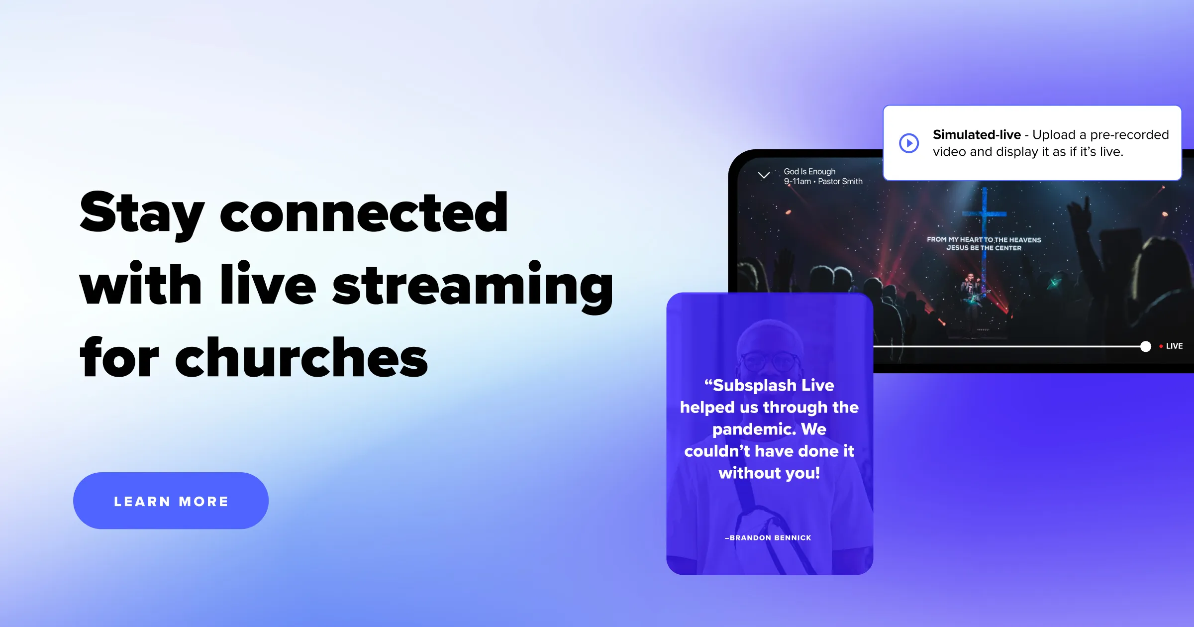 Simplified Church Live Streaming | Subsplash Live